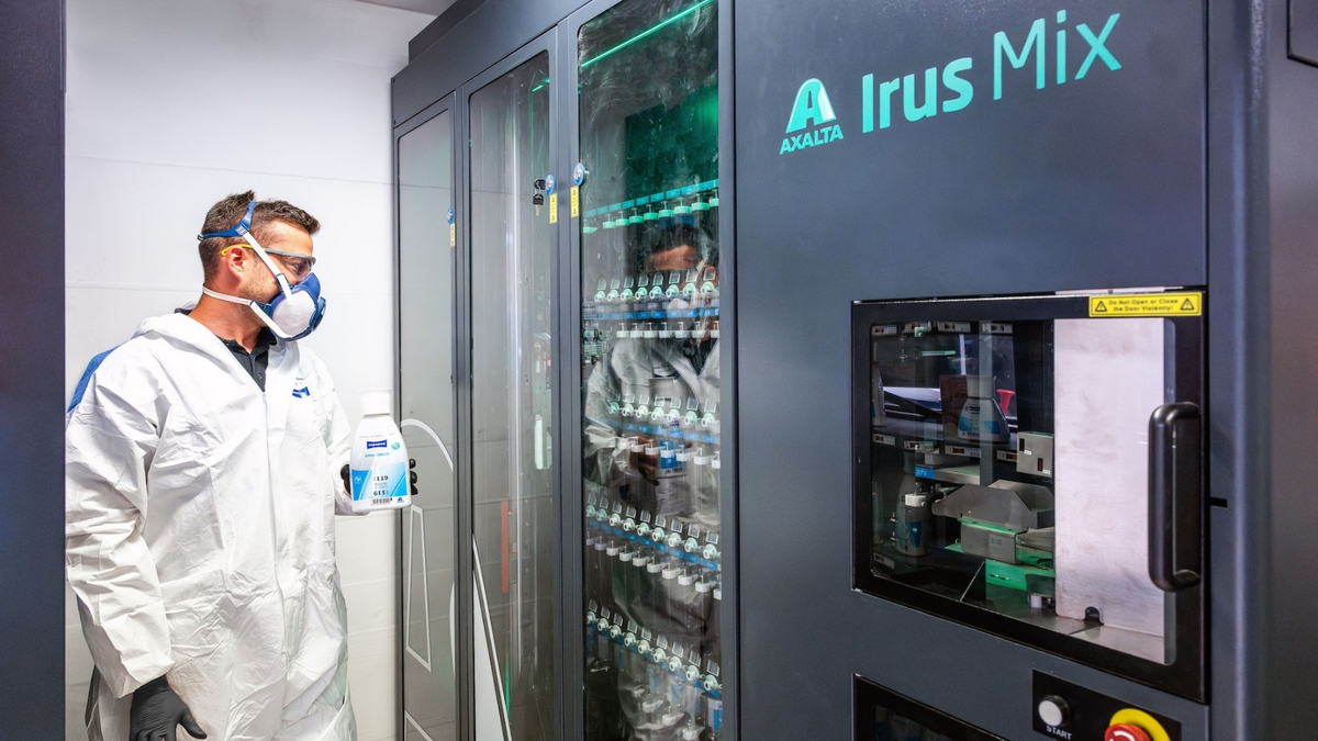 100. vollautomatisches Mischsystem Axalta Irus Mix installiert | Verlag ...